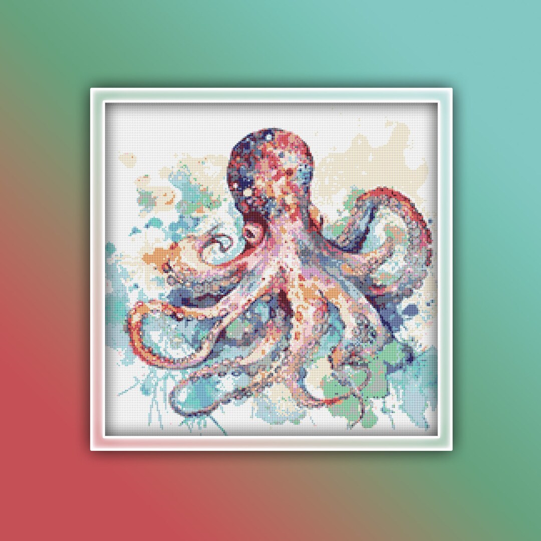 Octopus Cross Stitch Pattern 11 Instant PDF Download - Octopus ...