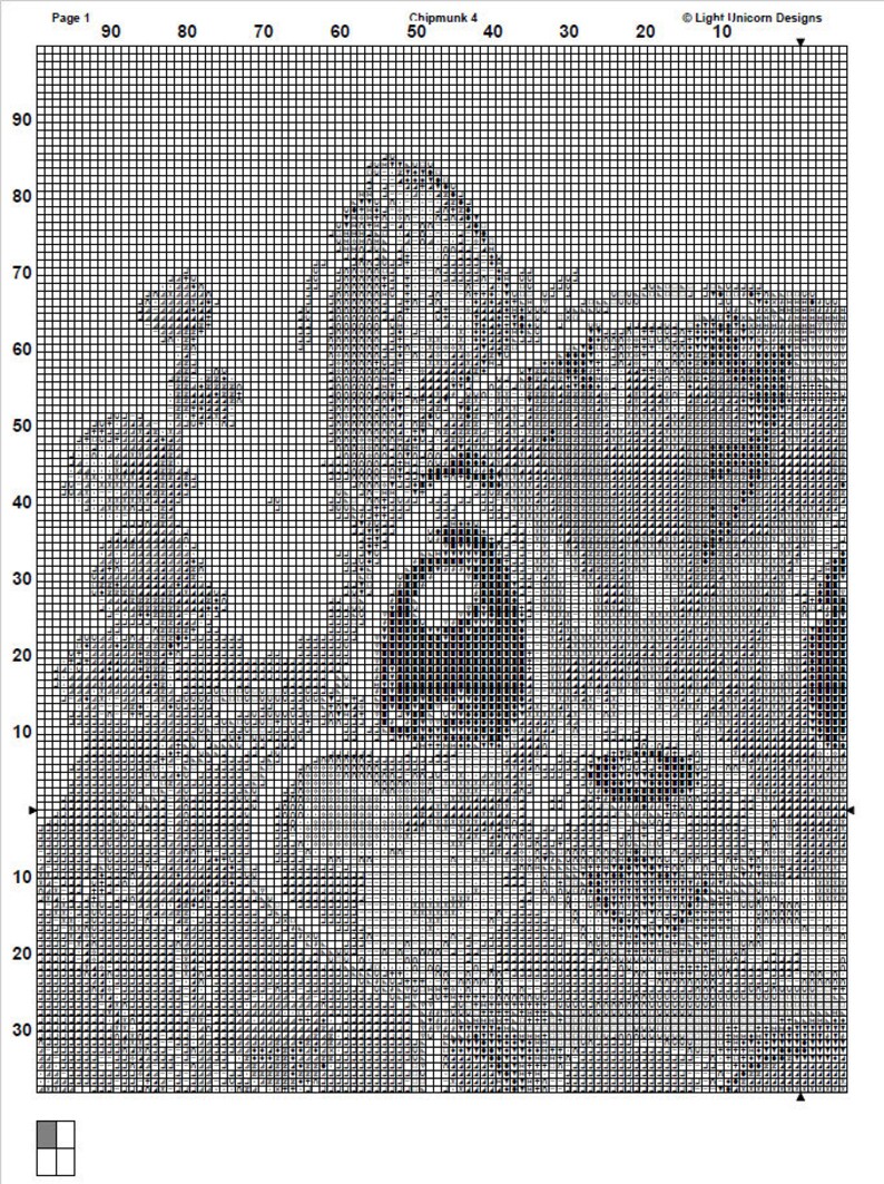 Chipmunk Cross Stitch Pattern 4 Instant PDF Download - Chipmunk ...