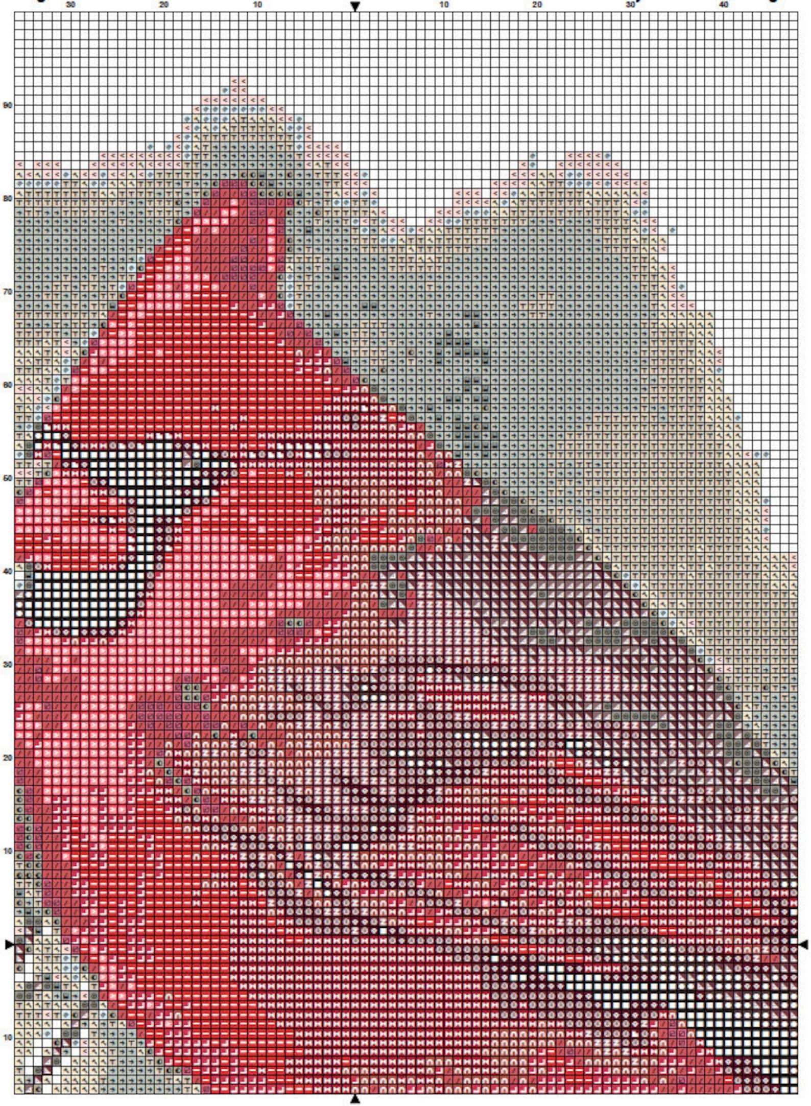 Cardinal Cross Stitch Pattern 1 Instant PDF Download - Etsy