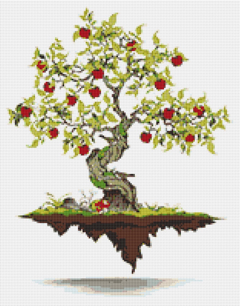Apple Tree Cross Stitch Pattern 2 Instant PDF Download - Etsy