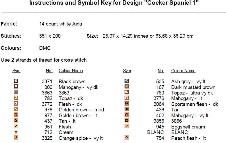 Cocker Spaniel Cross Stitch Pattern 2 Instant PDF Download | Etsy