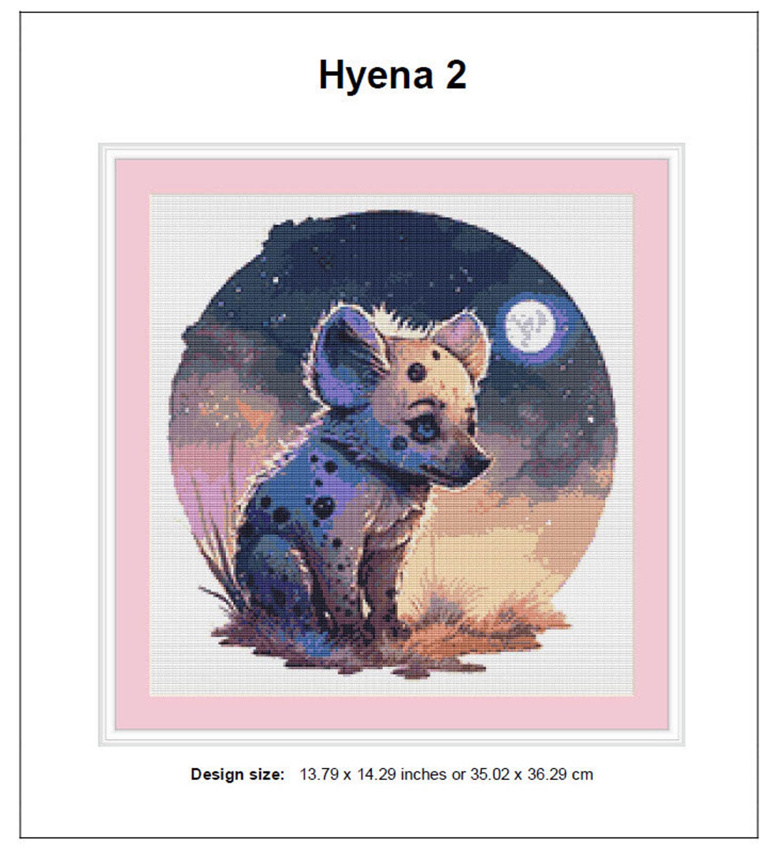 Hyena Cross Stitch Pattern 2 Instant PDF Download Baby Hyena - Etsy