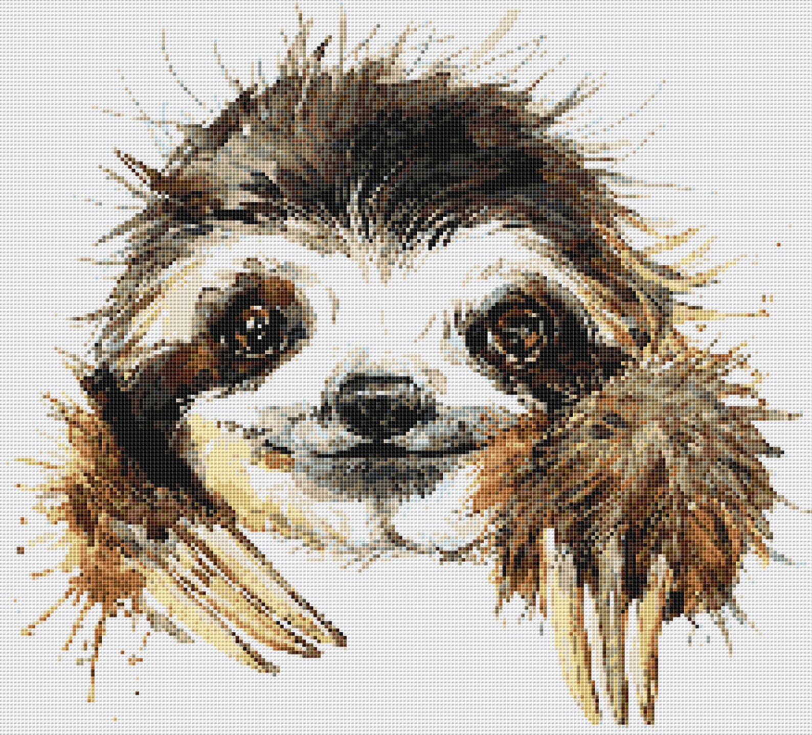 Sloth Cross Stitch Pattern 2 Instant PDF Download Sloth - Etsy
