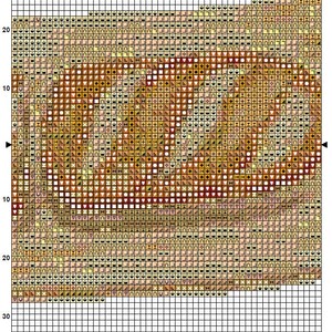 Bread Cross Stitch Pattern 1 Instant PDF Download | Bakery Watercolor ...