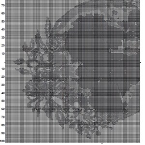 Pink Moon Cross Stitch Pattern Instant PDF Download - Moon Watercolor ...