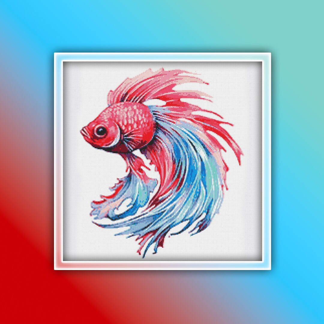 Siamese Fighting Fish Cross Stitch Pattern 7 Instant PDF Download ...