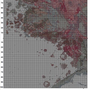 Red Masked Woman Stitch Pattern Instant PDF Download - Woman Watercolor ...