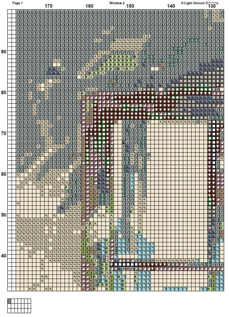 Window Cross Stitch Pattern 2 Instant PDF Download - Flowers on the ...