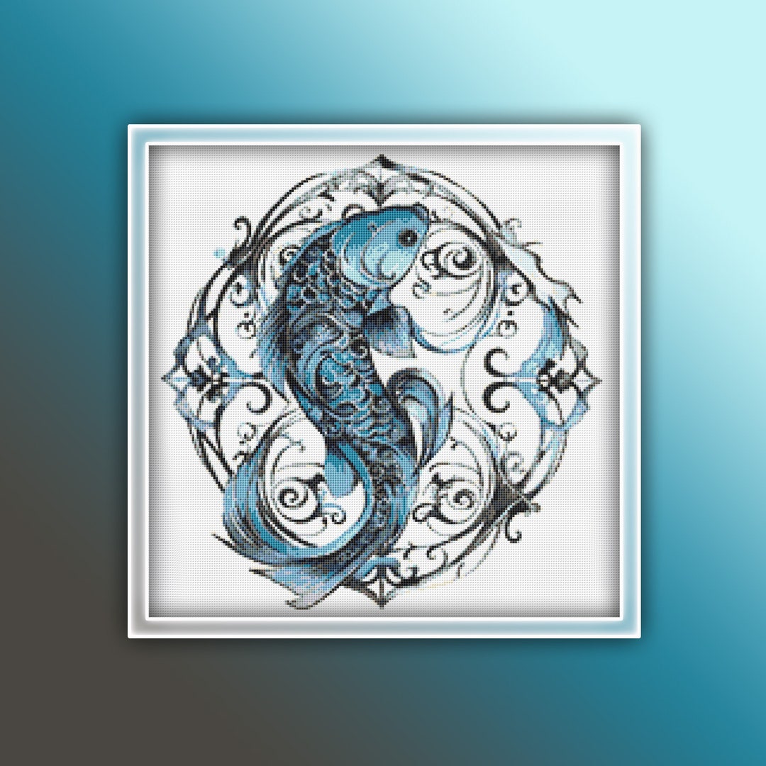 Decorative Koi Cross Stitch Pattern 1 Instant PDF Download - Celtic ...