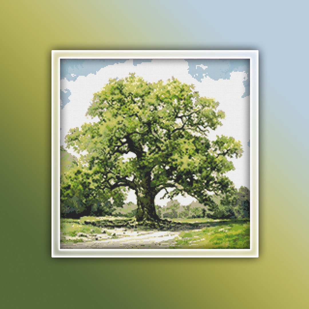 Oak Tree Cross Stitch Pattern 1 Instant PDF Download | Summer Tree ...