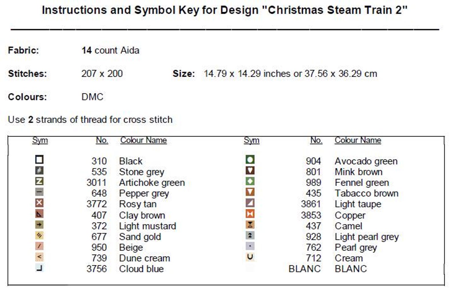 Christmas Steam Train Cross Stitch Pattern 2 Instant PDF Download ...