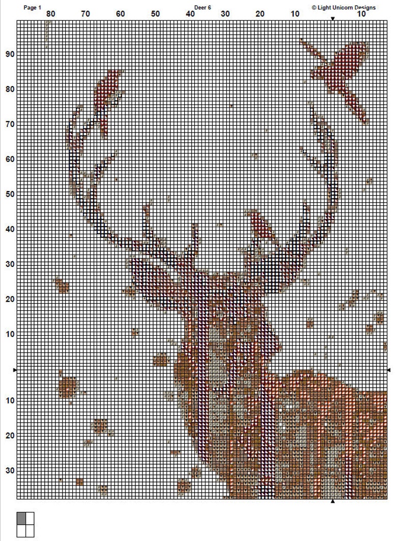 Deer Cross Stitch Pattern 6 Instant Download Instant PDF Download ...