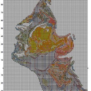 Face Cross Stitch Pattern 1 Instant PDF Download - Woman Watercolor ...