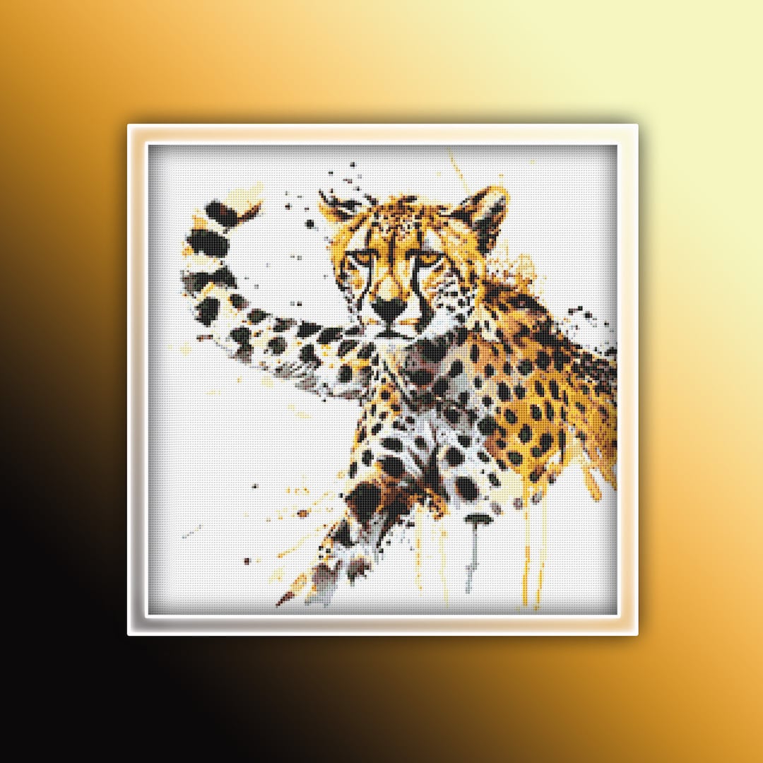 Cheetah Cross Stitch Pattern 14 Instant PDF Download - Cheetah ...