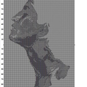 Face Cross Stitch Pattern 1 Instant PDF Download - Woman Watercolor ...