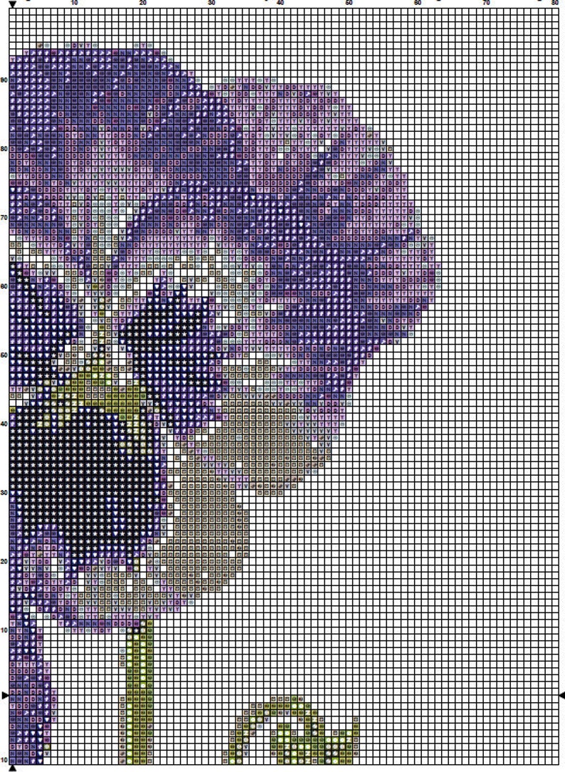 Pansy Flowers Cross Stitch Pattern 1 Instant PDF Download - Etsy
