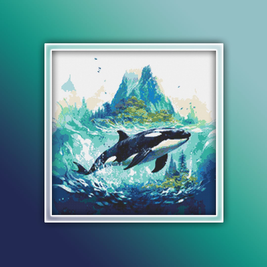 Orca Cross Stitch Pattern 5 Instant PDF Download - Killer Whale ...