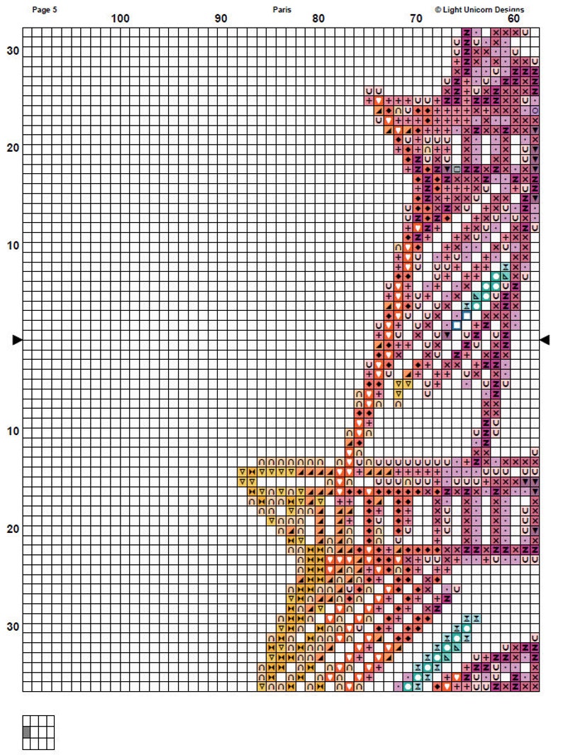 Paris Cross Stitch Pattern 1 Instant PDF Download - Eiffel Tower ...