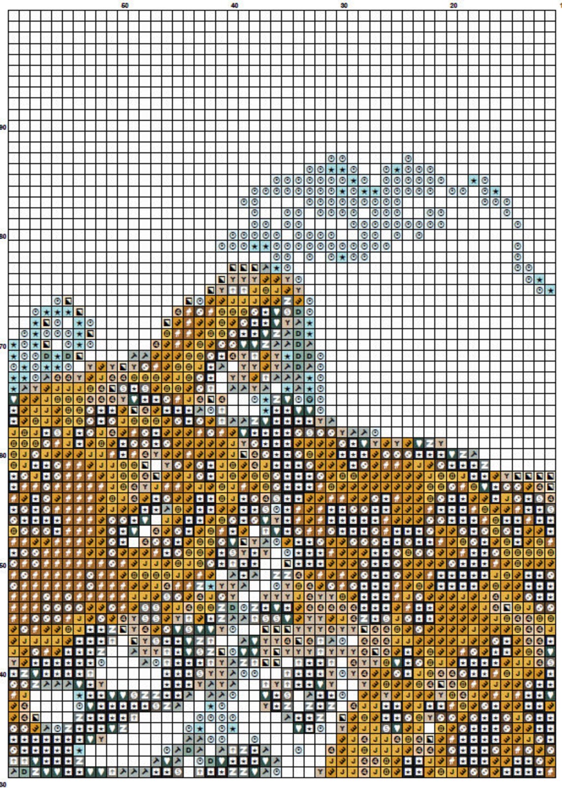 Leopard Cross Stitch Pattern 11 Instant PDF Download Leopard - Etsy