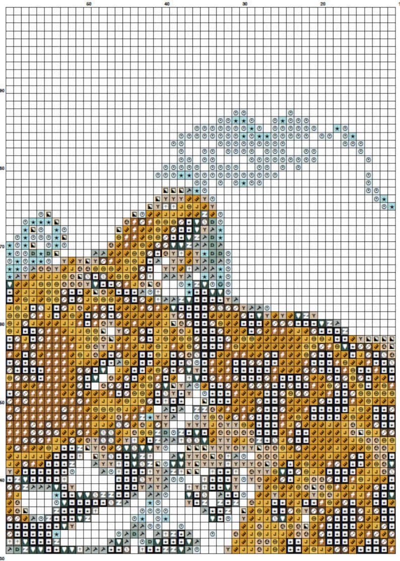 Leopard Cross Stitch Pattern 11 Instant PDF Download Leopard - Etsy