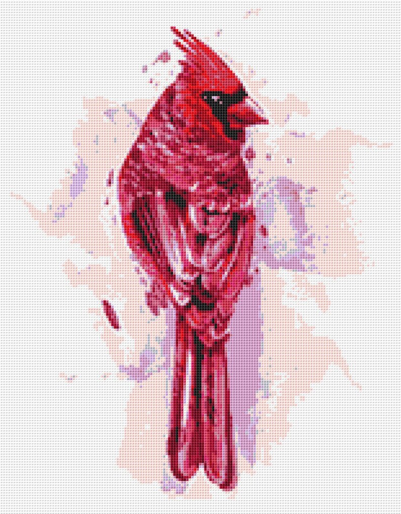 Cardinal Cross Stitch Pattern 2 Instant PDF Download | Etsy