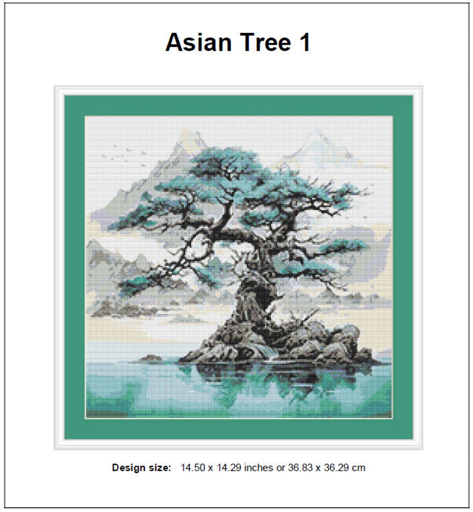 Asian Tree Cross Stitch Pattern 1 Instant PDF Download | Summer Tree ...