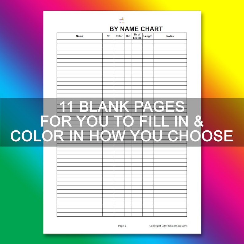 Blank Thread Charts PDF Instant Download Cross Stitch Chart - Etsy