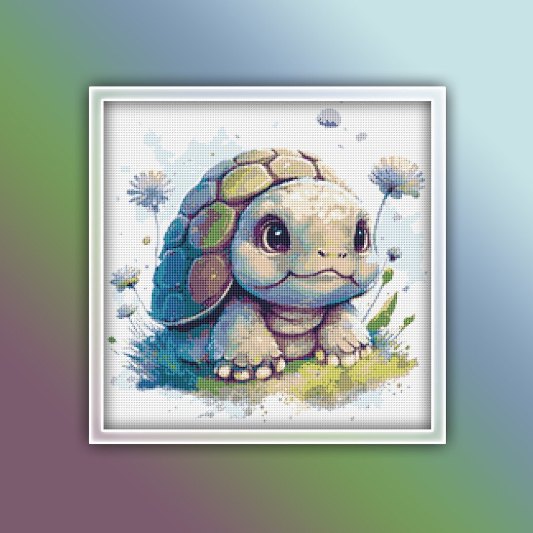 Tortoise Cross Stitch Pattern 3 Instant PDF Download - Turtle ...