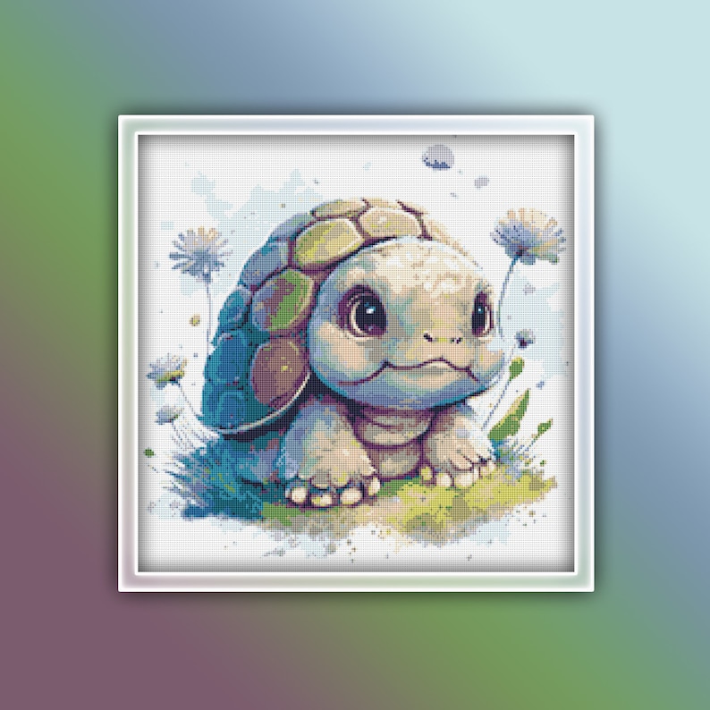 Tortoise Cross Stitch Pattern 3 Instant PDF Download Turtle - Etsy