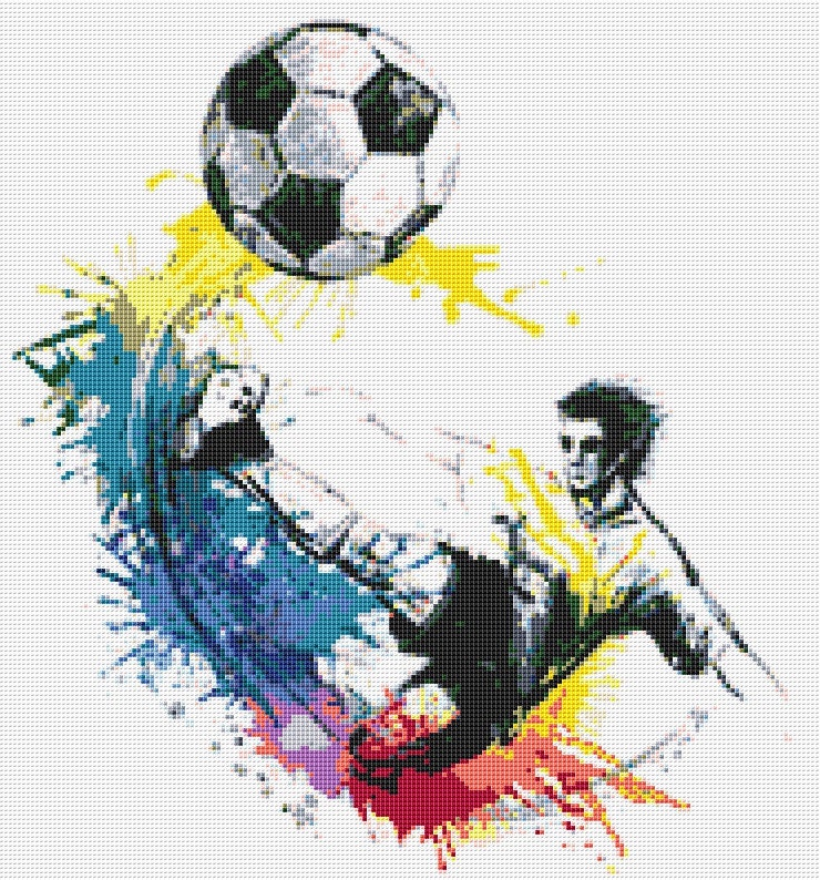 Soccer Player Cross Stitch Pattern 3 Instant Download Instant | Etsy