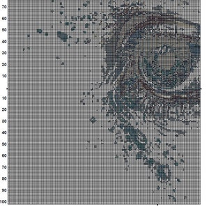 Blue Eye Cross Stitch Pattern 2 Instant PDF Download - Blue Eye ...