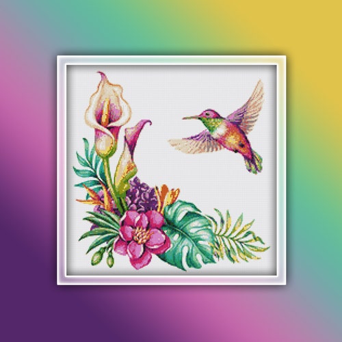 Hummingbird Cross Stitch Pattern 21 Instant PDF Download - Etsy