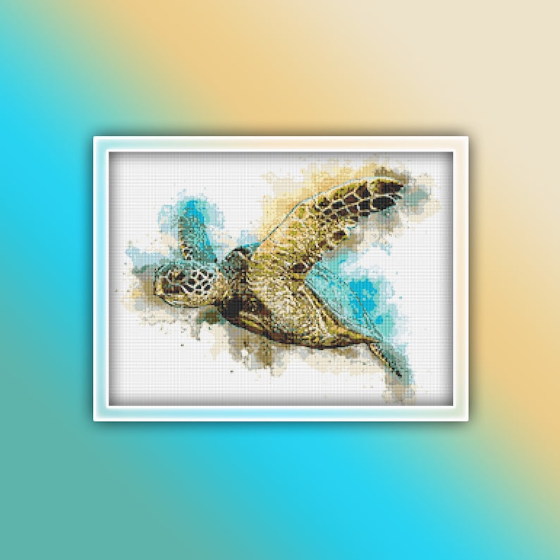 Sea Turtle Cross Stitch Pattern 9 Instant PDF Download Sea - Etsy