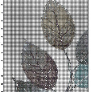 Leaves Cross Stitch Pattern Instant PDF Download Leaves - Etsy