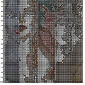 Women Faces Cross Stitch Pattern 1 Instant PDF Download - Woman ...