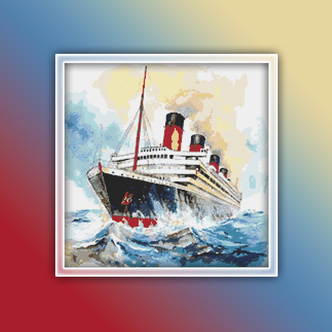 The Titanic Cross Stitch Pattern 1 Instant PDF Download - Ship ...
