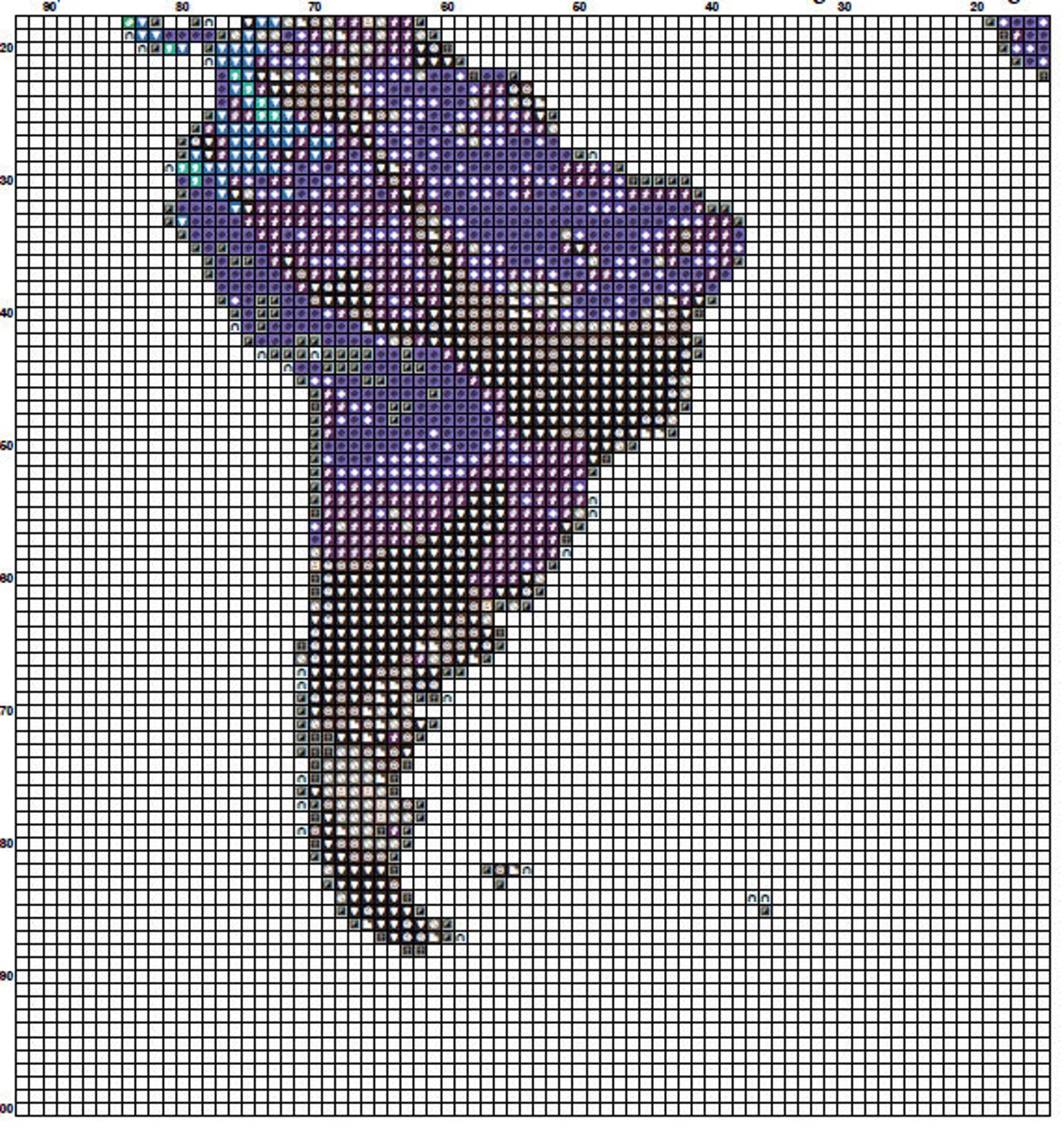 World Map Cross Stitch Pattern 4 Instant PDF Download Earth | Etsy