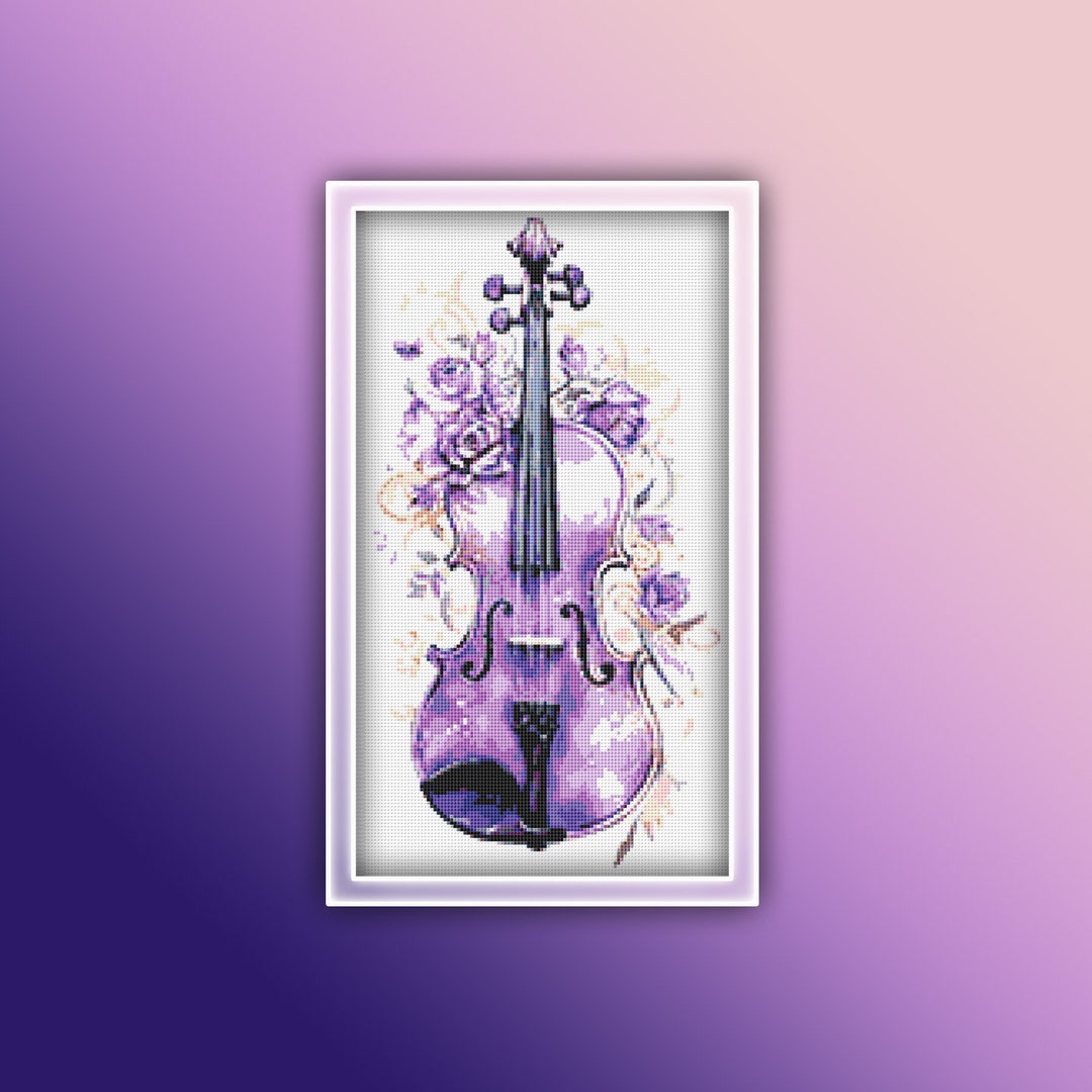 Violin Cross Stitch Pattern 8 Instant PDF Download - Violin Ball ...