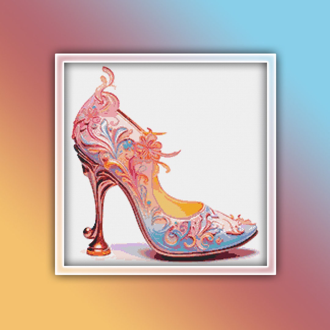 Fairy Tale Shoe Cross Stitch Pattern 4 Instant PDF Download - Lady ...