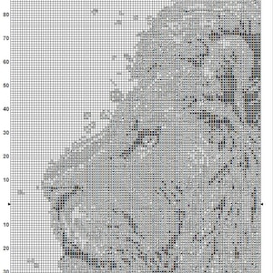 Lion Cross Stitch Pattern 5 Instant PDF Download - Lion Watercolor ...