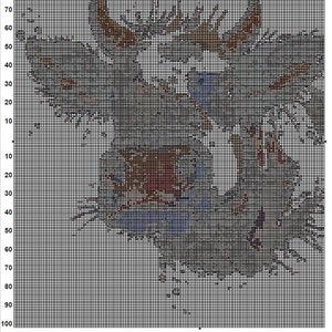 Cow Cross Stitch Pattern 3 Instant PDF Download - Cow Watercolor Cross ...