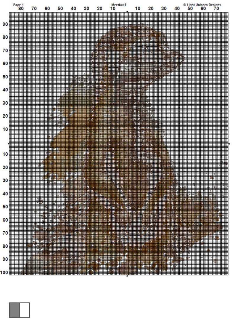 Meerkat Cross Stitch Pattern 9 Instant PDF Download - Watercolor Cross ...