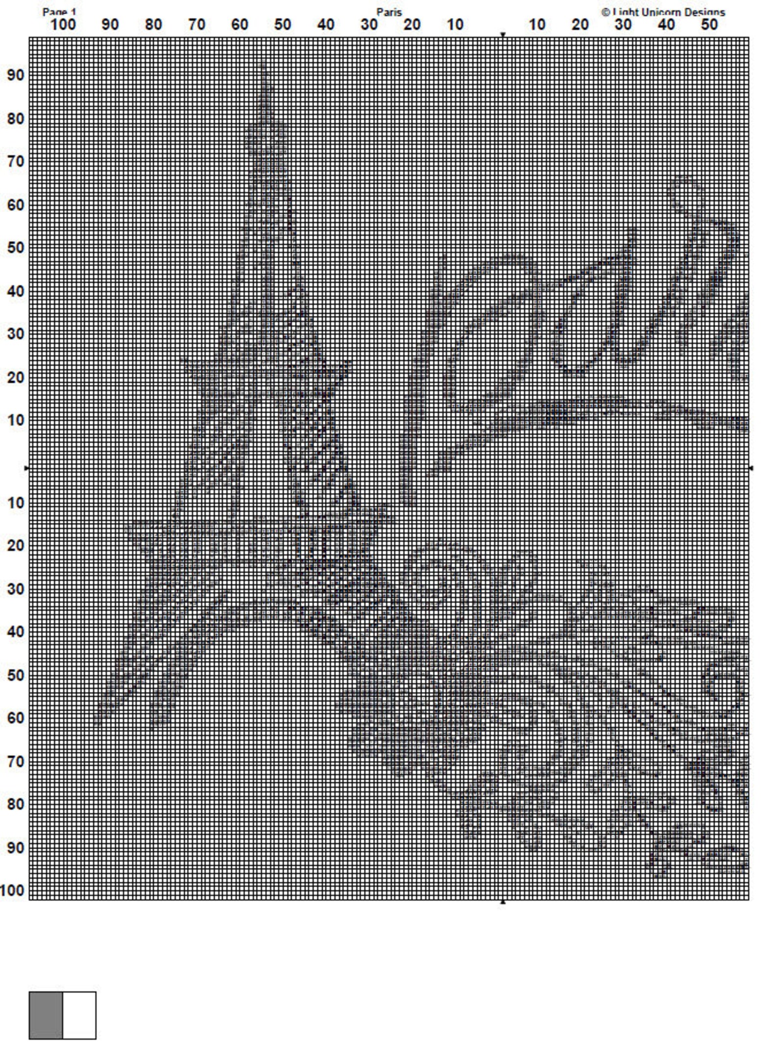 Paris Cross Stitch Pattern 1 Instant PDF Download - Eiffel Tower ...