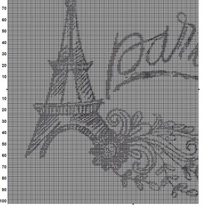 Paris Cross Stitch Pattern 1 Instant PDF Download - Eiffel Tower ...