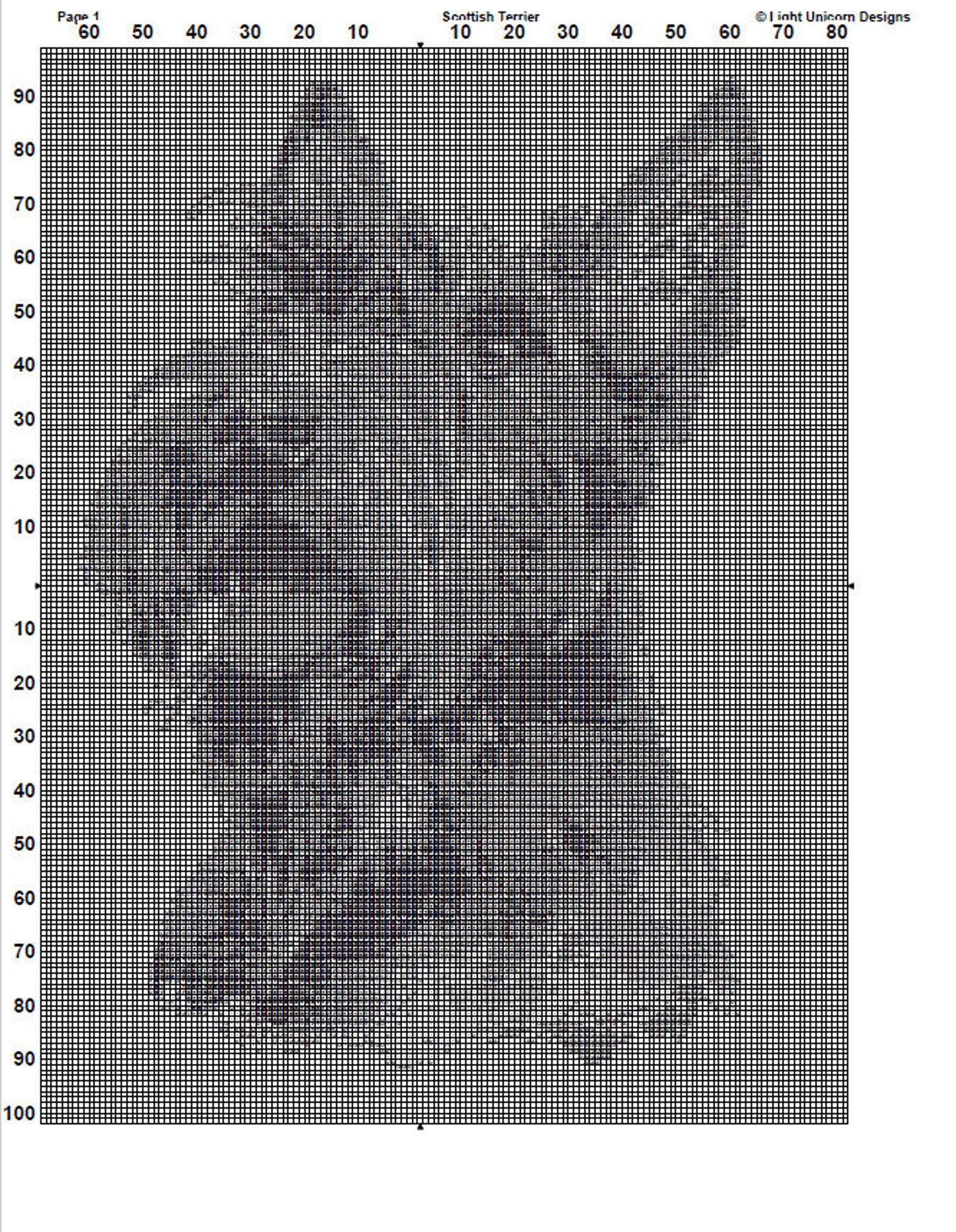 Scottish Terrier Cross Stitch Pattern 1 Instant PDF Download - Scottish ...