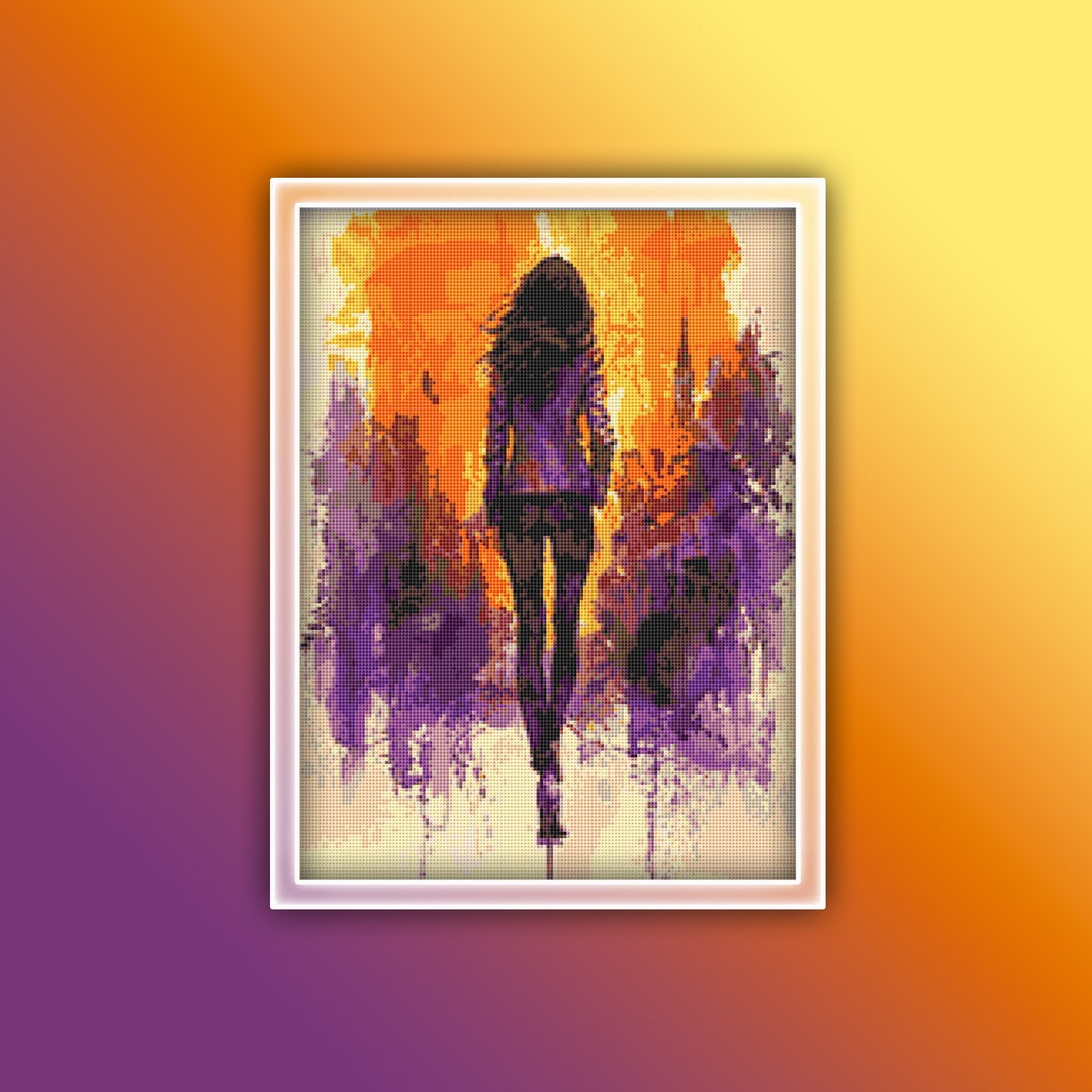 Fashion Model Cross Stitch Pattern 1 Instant PDF Download - Woman Art ...