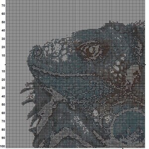 Bearded Dragon Cross Stitch Pattern 1 Instant PDF Download - Iguana ...