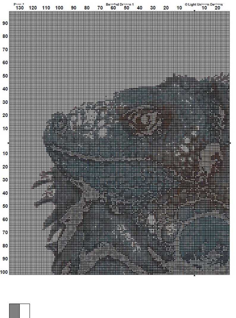 Bearded Dragon Cross Stitch Pattern 1 Instant PDF Download - Iguana ...