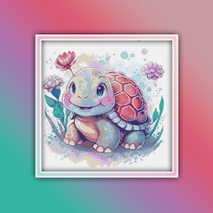 Tortoise Cross Stitch Pattern 4 Instant PDF Download - Turtle ...