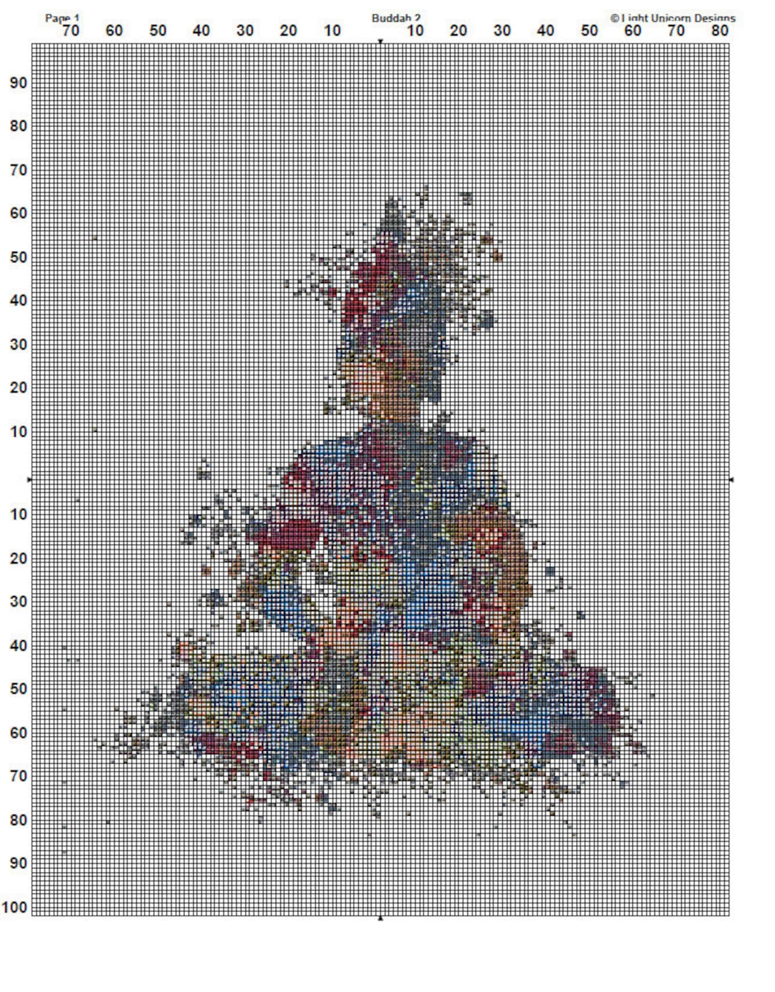 Buddha Cross Stitch Pattern 2 Instant Download Instant PDF Download ...